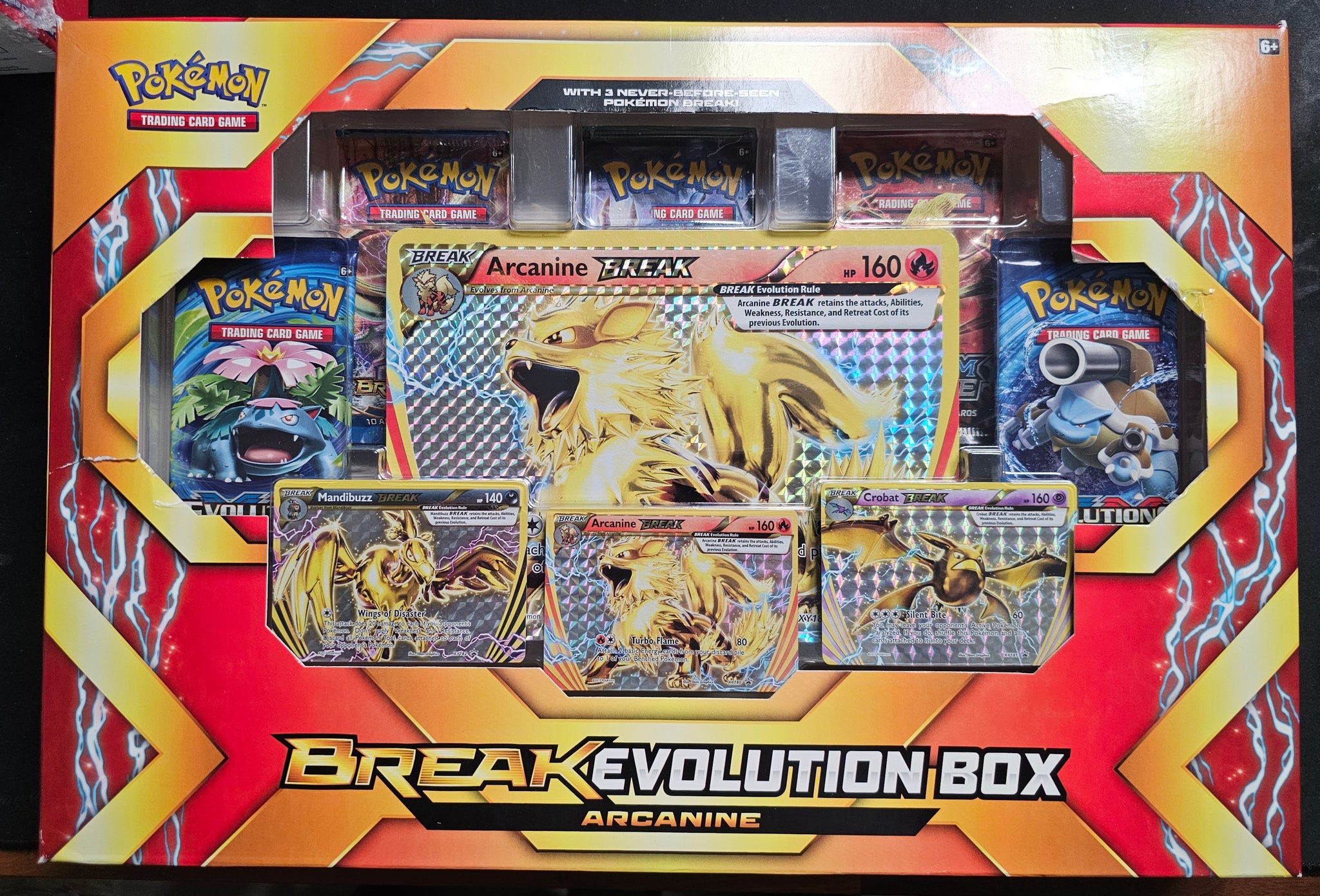 Pokemon Trading Card Games: BREAK Evolution Box Featuring Arcanine ...